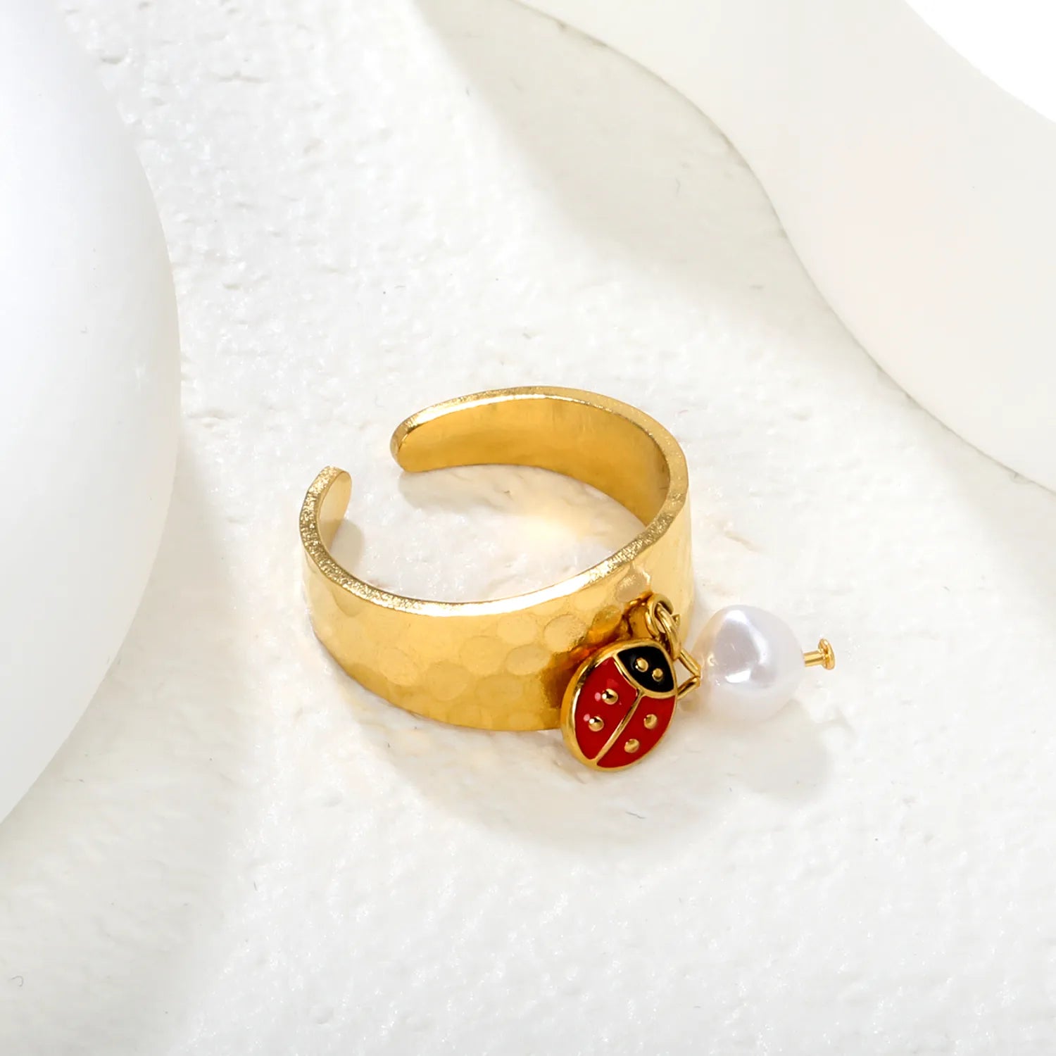 Wholesale Ladybug and Butterfly/Ladybug and Artificial Pearls Ring |9 ...